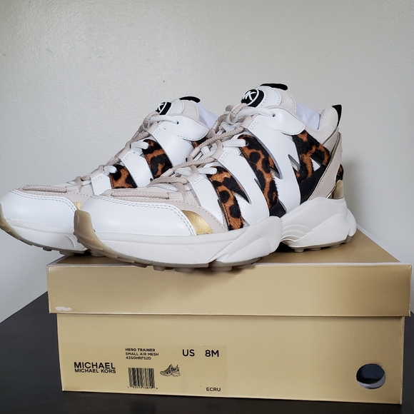 MICHAEL Michael Kors | Shoes | Michael Kors 8m Leopard Print Trainer ...